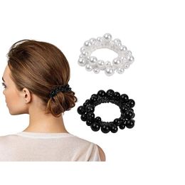FIDDY Haarband Haargummi mit Perlen Perlen Pferdeschwanz-Halter Perlen-Haarseil( 2pcs) 