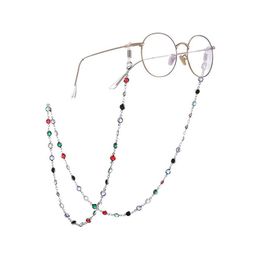 FIDDY Brillenkette Mode bunte Brillenkette Sonnenbrille Perlen Glas Frauen Mädchen