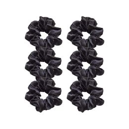 FIDDY Haarband 6 Stück Haargummis Schwarz Elastische Haarbänder für Mädchen Damen