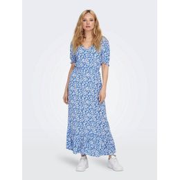 Only Shirtkleid Langes Kleid mit Puffärmel ONLCHIANTI (lang) 4941 in Blau
