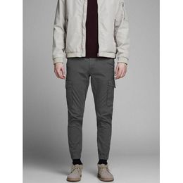 Jack & Jones Jack & Jones Cargohose Hose Cargo Jogger Pants PAUL FLAKE AKM 542 Twill Gummibund 3468 in Grau