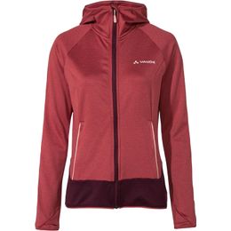 Vaude Fleecejacke "Tekoa II", feuchtigkeitsregulierend, Kapuze, für Damen, rot, 38