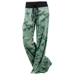 FIDDY 2-in-1-Hose Damen Yoga-Hose Schlafanzughose weich Pyjamahose Fitness Lange