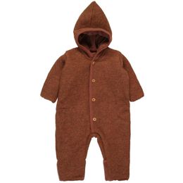 Huttelihut - Fleece-Overall POOH mit Wolle in rosewood, Gr.56/62