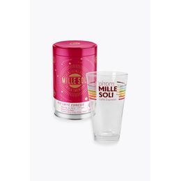 Millesoli Mille Soli Caffè Espresso 250g Bio Dose & Latte Macchiato Glas zum Aktionspreis