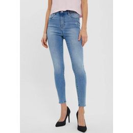 Véro Moda Vero Moda Skinny-fit-Jeans VMSOPHIA HR SKINNY J GU3109 GA NOOS mit Destroyed Effekt, blau