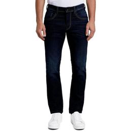 Tom Tailor 5-Pocket-Jeans Marvin Straight mit Stretch und Kontrastnähten, blau