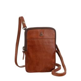 Harbour 2nd Mini Bag Benita, aus griffigem Leder mit typischen Marken-Anker-Label, braun