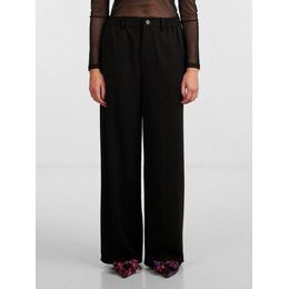 Pieces Anzughose PCCAMIL HW WIDE PANT NOOS, schwarz