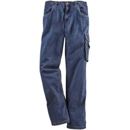 Northern Country Arbeitshose Jeans Worker (aus 100% Baumwolle, robuster Jeansstoff, comfort fit) mit dehnbarem Bund, mit 8 praktischen Taschen, blau