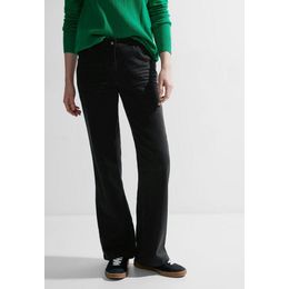 Cecil Loose-fit-Jeans Style Neele Black mit Wide Legs, schwarz