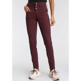 Arizona Slim-fit-Jeans mit extra breitem Bund High Waist, rot