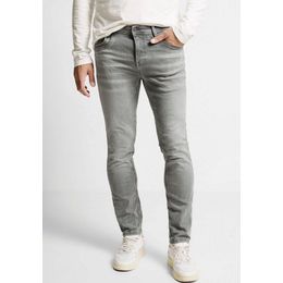 Street One MEN Slim-fit-Jeans in grauer Waschung, grau