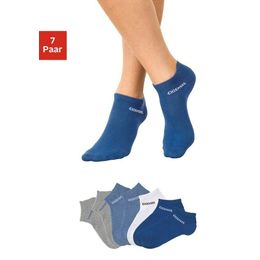 Chiemsee Sneakersocken (Packung, 7-Paar) mit eingestricktem Schriftzug, blau|bunt|grau|weiß