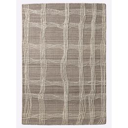 Teppich HEINE HOME Teppiche Gr. B/L: 90 cm x 160 cm, 10 mm, 1 St., grau (grau, ecru) Baumwollteppiche