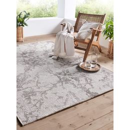 Teppich HEINE HOME Teppiche Gr. B/L: 80 cm x 150 cm, 4 mm, 1 St., beige (creme, grau) Wohnzimmerteppiche