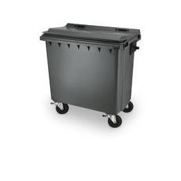 ratioform Müllcontainer grau, 770 l, 136 x 77 x 125,5 cm, Klappdeckel