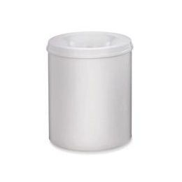 ratioform Sicherheits-Papierkorb, selbstlöschend, 15 l, Ø 22,5 cm, H 36 cm, aluminiumgrau