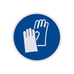 ratioform Gebotsschild „Schutzhandschuhe benutzen“, Ø 100 mm, Folie, selbstklebend