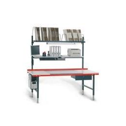 ratioform Packtisch-System, Ablageboard, Holz, 1600 x 400 mm, grau