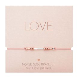 Armband - "Morse Code" - versilbert & rosévergoldet - Love