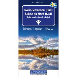 Nord-Schweden (Süd) Nr. 05 Regionalkarte Schweden 1:400 000, Karte (im Sinne von Landkarte)