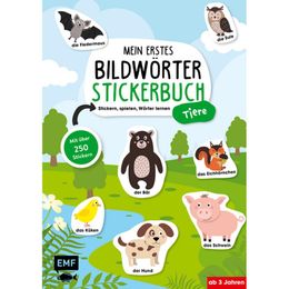 Mein erstes Bildwörter-Stickerbuch - Tiere, Kartoniert (TB)
