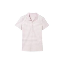 Tom Tailor Poloshirt Damen Gr&ouml;&szlig;e L pastellpink / wei&szlig;
