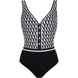 Sunflair Badeanzug Damen in schwarz-weiss