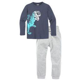 Kidsworld Shirt & Hose Dino (Spar-Set, 2-tlg) Shirt & Jogginghose im Set, blau|grau