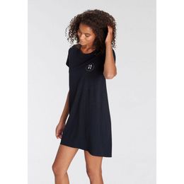 Schiesser Sleepshirt "Essentials Nightwear" (Packung) mit Grafik-Print, blau