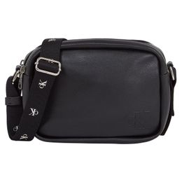 Calvin Klein Jeans Mini Bag ULTRALIGHT DBLZIPCAMERA BAG21 PU, Handtasche Damen Umhängetasche Tasche Damen Recycelte Materialien, schwarz