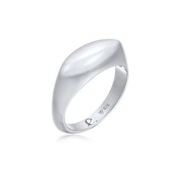 Elli Premium Fingerring Siegelring Marquise Design 925 Silber rhodiniert, silberfarben