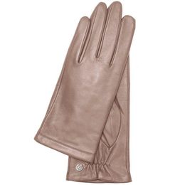 Kessler Lederhandschuhe Chelsea Touchfunktion, schlanke Passform, Zierbiesen, braun