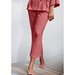 s.Oliver Culotte aus gewebtem Musselinstoff, rot