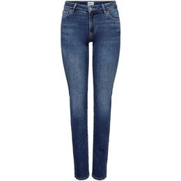 Only Straight-Jeans ONLALICIA REG STRT DNM DOT879, blau