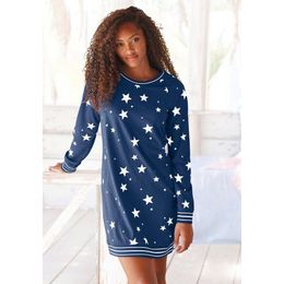 Vivance Dreams Sleepshirt mit angesagtem Sternedruck, blau