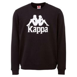 Kappa Sweatshirt mit angesagtem Rundhalsausschnitt, schwarz