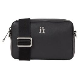 Tommy Hilfiger Mini Bag TH ESSENTIAL SC CAMERA BAG, Handtasche Damen Tasche Damen Schultertasche Recycelte Materialien, schwarz