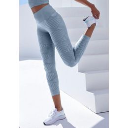 active by Lascana LASCANA ACTIVE Leggings -Sportleggings mit 3D-Struktur, Loungewear, blau