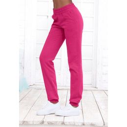 H.I.S. H.I.S Relaxhose mit Piping vorn, Loungeanzug, rosa