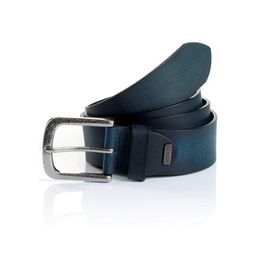MONTI Ledergürtel NASHVILLE 4,0 cm breit, Jeans-Casual, kürzbar, bis Gr. 150 cm, blau