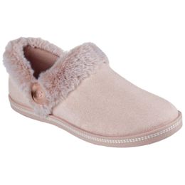 Skechers COZY CAMPFIRE FRESH TOAST Pantoffel mit Fellimitat-Kragen, beige