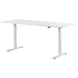 WRK21 180 x 80 cm, 2-Premium-Motoren Antrieb von Bosch, Weiß, höhenverstellbarer Schreibtisch