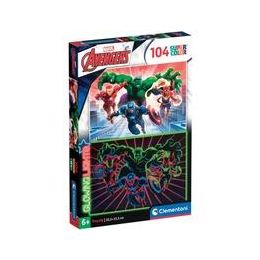 Clementoni Glowing Lights - Marvel Avengers, Puzzle 104 Teile Teile: 104 Altersangabe: von 6 Jahren bis 8 Jahren
