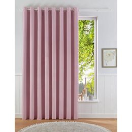 Verdunkelungsvorhang Solana, my home, Ösen (1 St), verdunkelnd, Polyester, Vorhang, Gardine, Breite 280 cm, verdunkelnd, einfarbig, Raumteiler, rosa