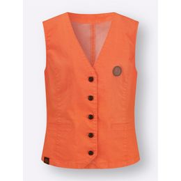 WITT Damen Jeansweste in Stretch-Qualit&auml;t, orange, Gr&ouml;&szlig;e 38
