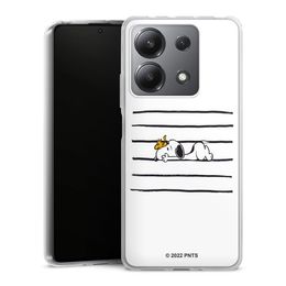 DeinDesign Xiaomi Redmi Note 13 5G Handy Silikon H&uuml;lle Case transparent Handyh&uuml;lle Snoopy Dog Peanuts Silikon Case