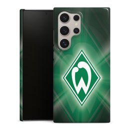 DeinDesign Galaxy S24 Ultra Handy Premium Case Smartphone Handyh&uuml;lle Schutzh&uuml;lle gl&auml;nzend Sv Werder Bremen Coat Of Arms Official Licensed Product Premium Case
