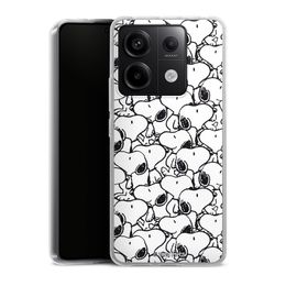 DeinDesign Xiaomi Redmi Note 13 Pro 5G Handy Silikon H&uuml;lle Case transparent Handyh&uuml;lle Peanuts Snoopy Muster Silikon Case